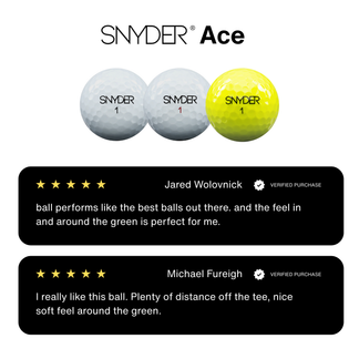 SNY ACE Golf Balls - Extraordinary Distance & Short Game Spin – SNYDER ...